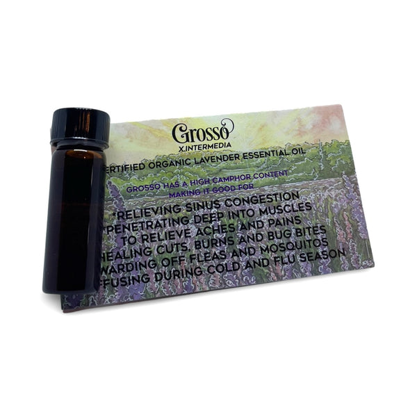 Certified Organic Oil Card with Two Lavender Essential Oils